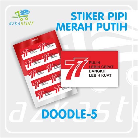 Sticker Pipi Merah Putih Tempelan Pipi Bendera Stiker Thumbler Sticker Aesthetic Indonesia