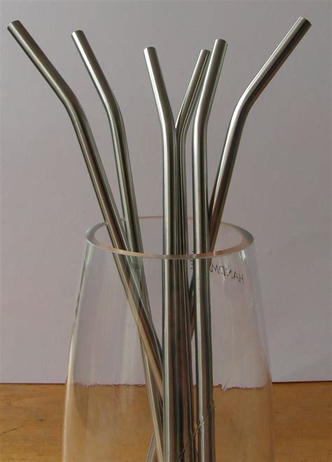 4 Metal Drinking Straws Stainless Steel Reusable By Tillytreemouse