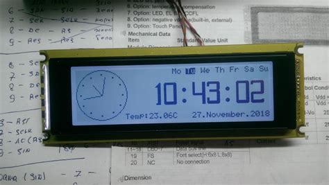 Часы на T6963 240x64 Аппаратная платформа Arduino