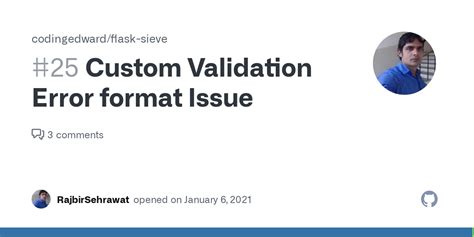 Custom Validation Error Format Issue · Issue 25 · Codingedwardflask