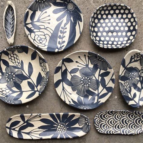 Floral Pottery Designs For Diy Crafts