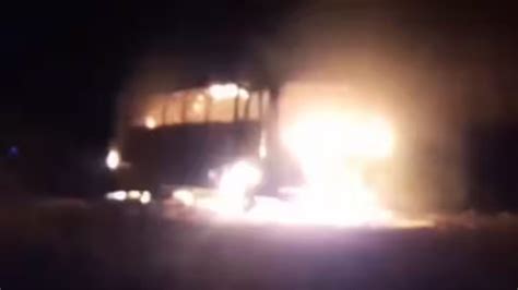 Mp Bus Carrying Polling Personnel Catches Fire