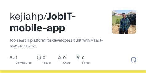 Github Kejiahp Jobit Mobile App Job Search Platform For Developers