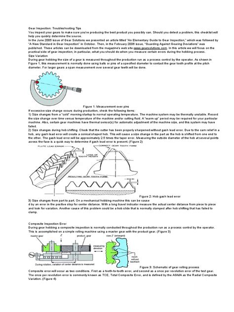 Gear Inspection Pdf Gear Accuracy And Precision