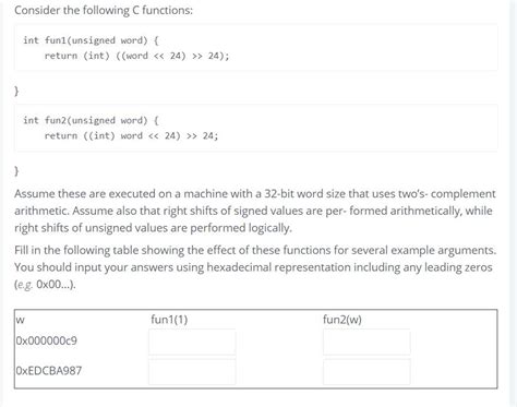 Solved Consider The Following C Functions Int F Solutioninn