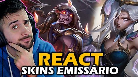 REAGINDO AS SKINS EMISSÁRIO DA LUZ E ESCURIDÃO REACT YouTube