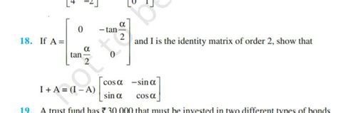If A Left Begin Array C Tan Frac Alpha End Array Right