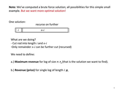 Dynamic Programming Rod Cutting Class Ppt Programming Languages Computing