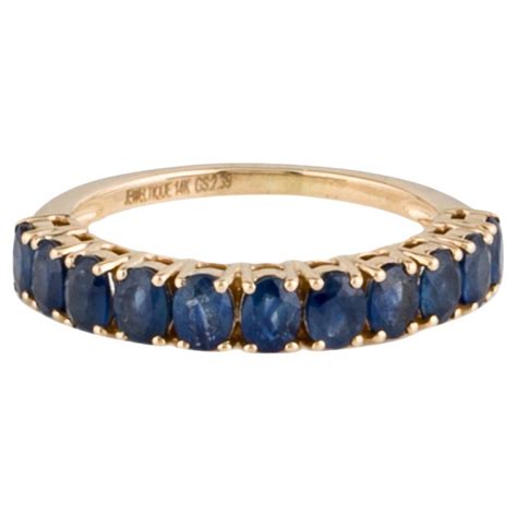 Exquisite 14k Sapphire Band Ring Size 875 Beautiful Vintage Sapphire