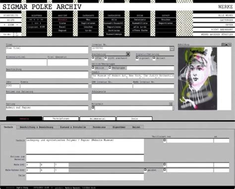 → Diego Mantoan Database Prototype For The Sigmar Polke Archive