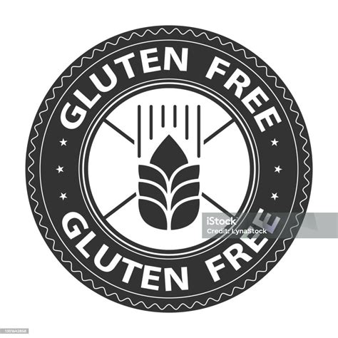 Badge Sans Gluten Logo Icône Illustration Vectorielle Disolement Sur Le