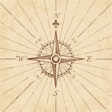 Brown Grunge Vector Compass Compressed Stock Vector Illustration Of