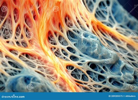 Microscopic View Of Collagen Fibers In Healing Bone Stock Illustration