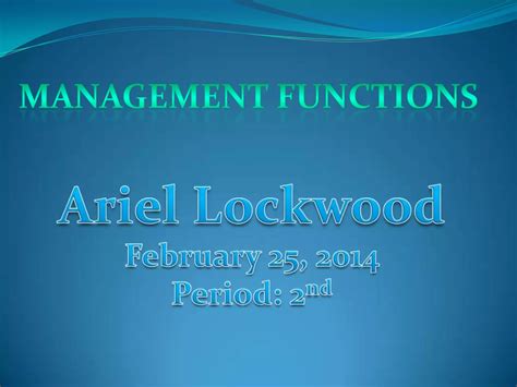 Management Functions Pptx Resume Writing And Advice Job Search