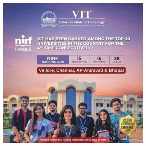 VIT Vellore Institute Of Technology B Tech Enroll Direct Admission In
