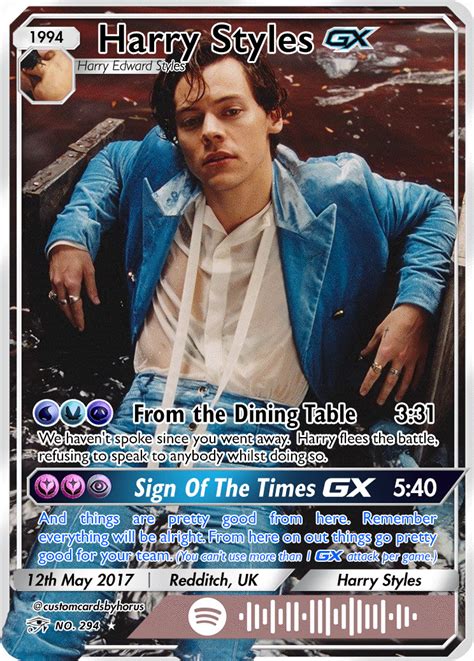 Harry Styles Holographic Trading Card Customcardsbyhorus