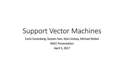 support vector machine svm ppt