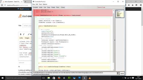 Java Jcombobox Itemlistener Error Stack Overflow
