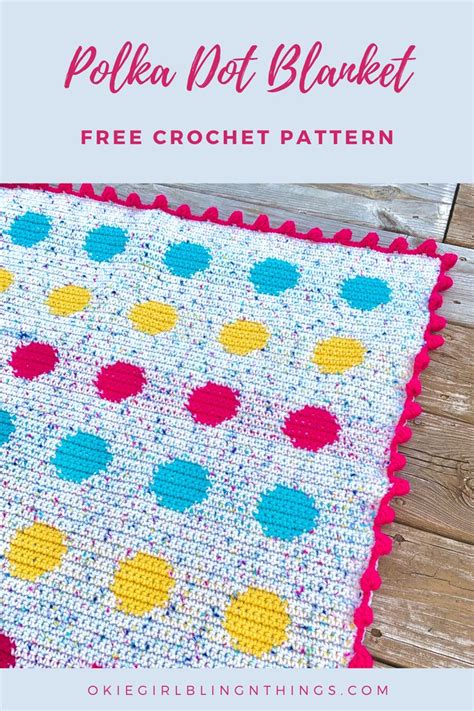 Polka Dot Blanket Free Crochet Pattern Polka Dot Blanket Crochet Patterns Crochet Patterns