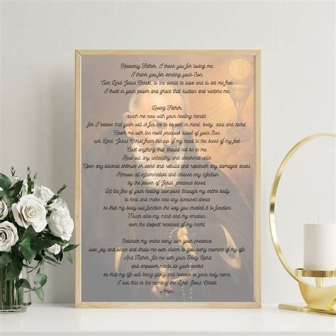 Padre Pio Healing Prayer Digital Download 5x7 Etsy