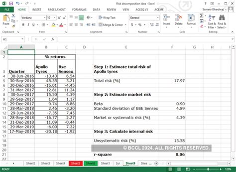 Stock Market Investment How To Identify Calculate Risk In Stocks Using MS Excel