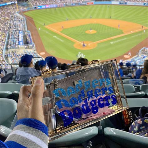 Customizable Clear Acrylic Stadium Clutch Dodgers Bag Etsy