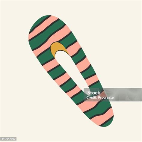 만화 멀티 컬러 헤어핀 헤어 클립 헤어 액세서리 뷰티 디자인 여성 살롱 개념 평면 디자인 손으로 그린 만화 벡터 개념에 대한 스톡 벡터 아트 및 기타 이미지 Istock