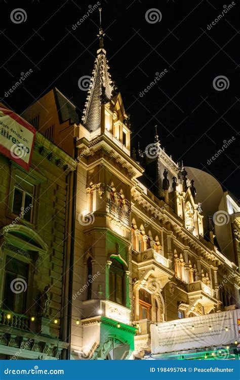 Caru Cu Bere Touristic Restaurant In Old Town Of Bucharest Editorial