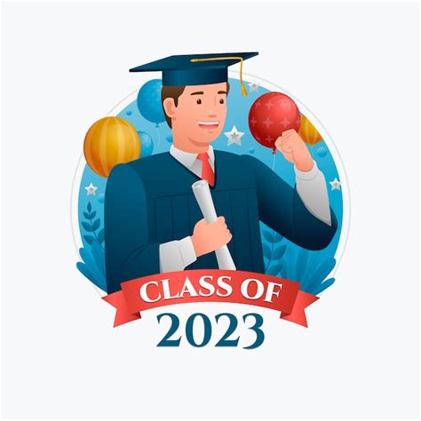 Free Vector Gradient Illustration For Class Of 2023 Celebration