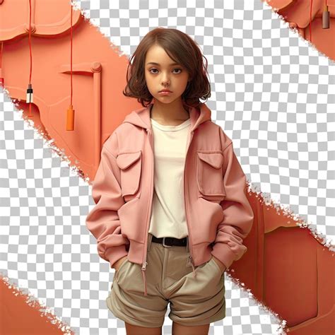 Premium Psd Bald East Asian Database Administrator Melancholic Girl