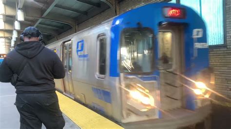 Path Train Pa5 World Trade Center Bound Arriving At Newark Penn Station