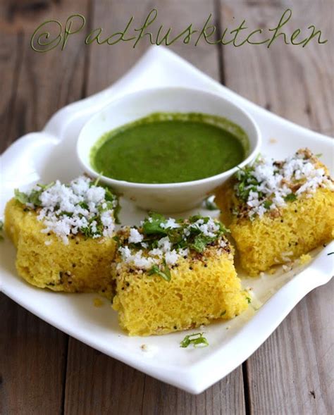 Dhokla Recipe Instant Dhokla Recipe And Green Chutney Padhuskitchen