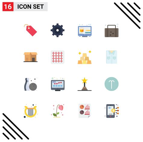 Stock Vector Icon Pack Of 16 Line Signs And Symbols For Sale Ecommerce Digital Vacation Summer