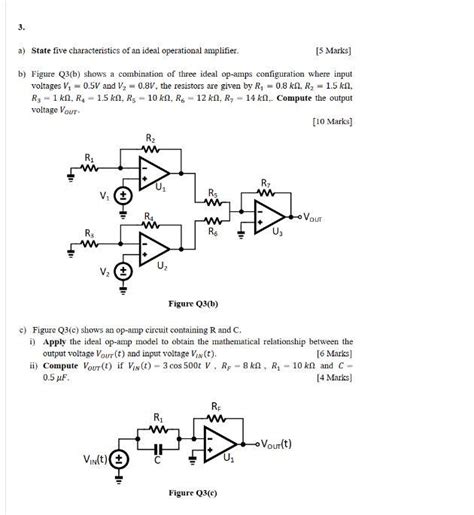 Solved A State Five Characteristics Of An Ideal Operational Chegg
