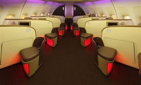 Upper Class Cabin On A Virgin Atlantic Airways Boeing 747 G Vbig Virgin