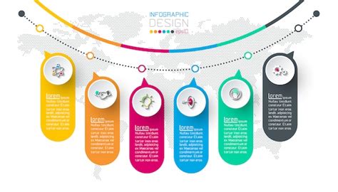 Premium Vector Business Hexagon Labels Shape Infographic Groups Bar