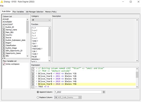 Rule Engine Multiple Actions Under One Condition Knime Analytics