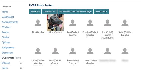 UCSB Photo Roster In Canvas UCSB Support Desk Collaboration
