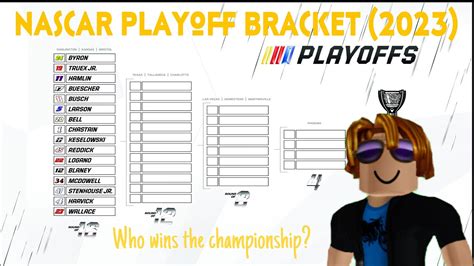 2023 Nascar Playoff Bracket Predictions Nascarplayoffs Youtube