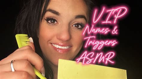 Fast Aggressive ASMR My VIP Names & their Triggers for August! - YouTube