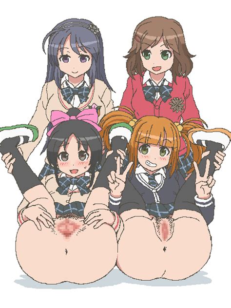 Rule 34 4girls Anus Bangs Blunt Bangs Blush Bow Bowtie Brown Hair