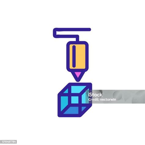 3d 인쇄 프린터 아이콘 벡터입니다 격리된 등고선 기호 그림 0명에 대한 스톡 벡터 아트 및 기타 이미지 0명 등측투영법 모던 양식 Istock