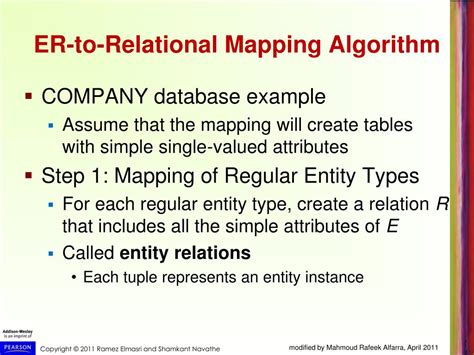 Ppt Chapter 5 Relational Database Design By Er And Eer To Relational
