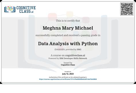 IBM DA EN Certificate Cognitive Class