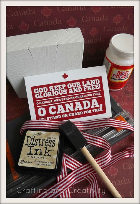 Crafting And Creativity Diy Canada Day Block