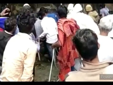 A Retarded Youth Fell In An Open Step In The Midst Of The Populated