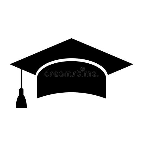 Крышка Mortarboard академичная значок образования Иллюстрация вектора