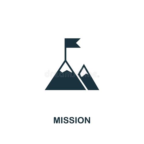 Mission Icon Premium Style Design From Teamwork Collection Ux And Ui Stock Illustration