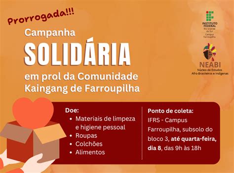 Solidariedade Campus Arrecada Donativos Para A Comunidade Kaingang