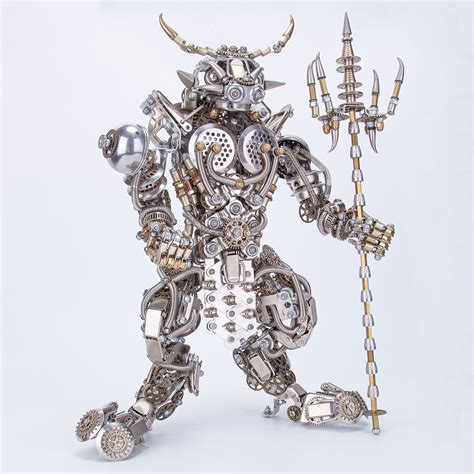 Bull Headed Demon Minotaur 3d Diy Metal Assembly Model Building Kits